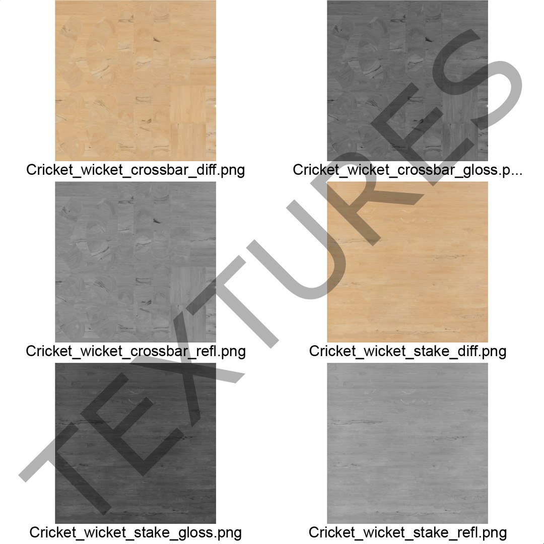 3d Model Cricket Set Modeled