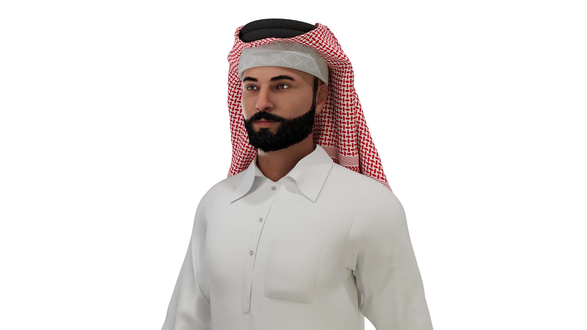 Qatari Man 3D Model - TurboSquid 2129015