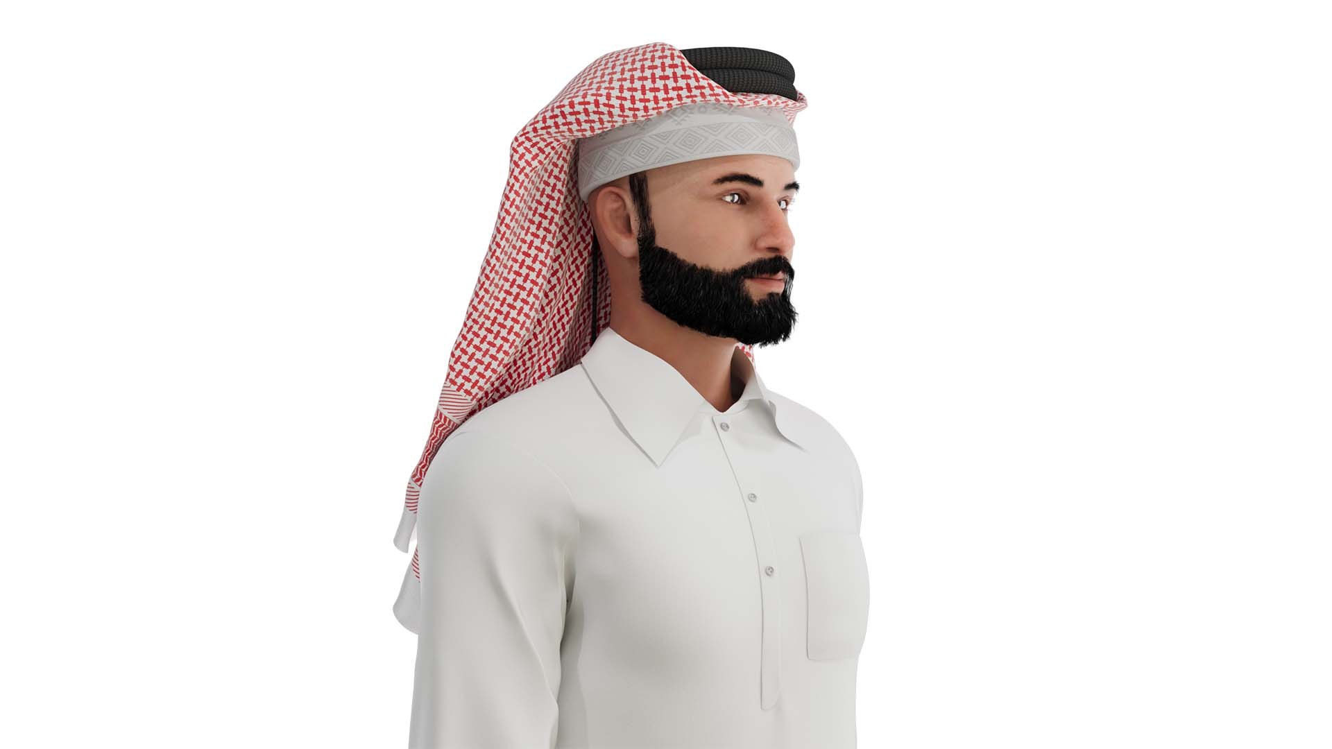 Qatari Man 3D Model - TurboSquid 2129015