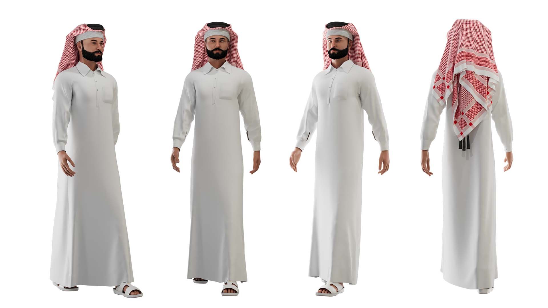 Qatari Man 3D model - TurboSquid 2129015