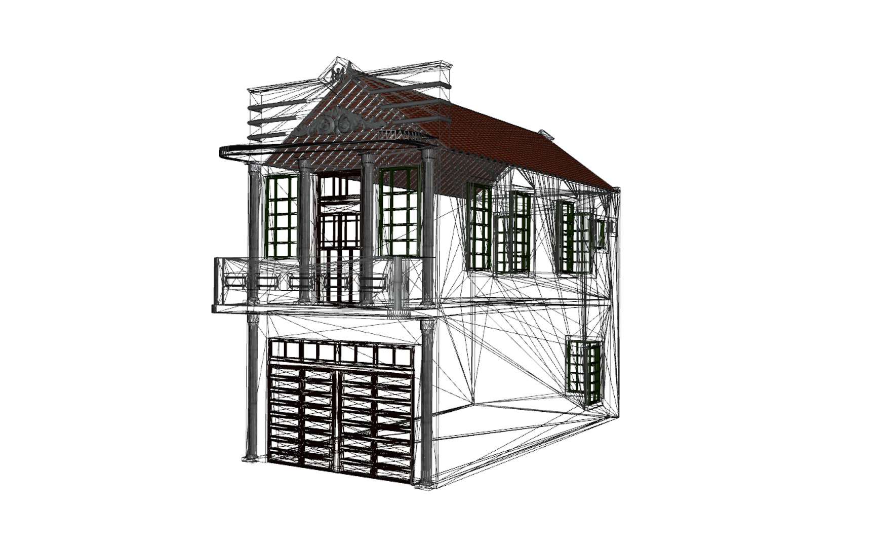3ds traditional taiwanese house build