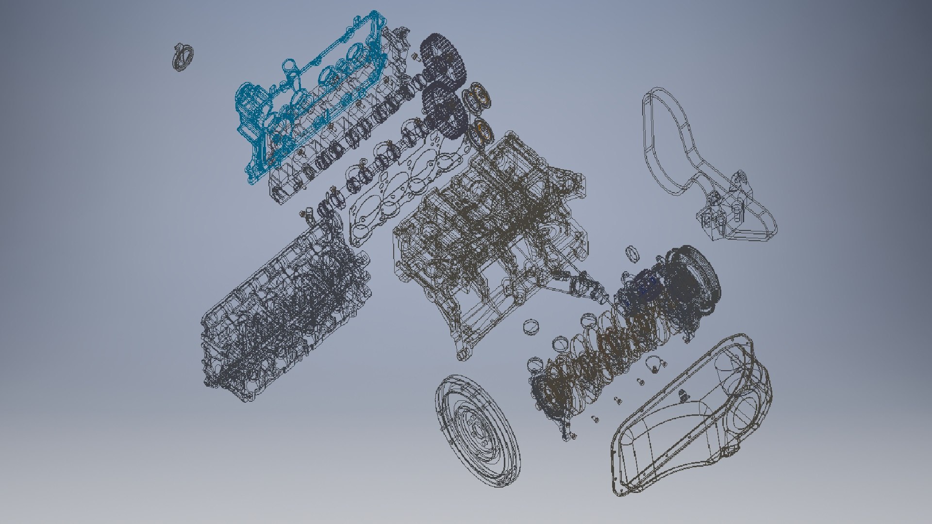 I4 Engine Block And Camshaft 3d Model 3D Model - TurboSquid 2332081
