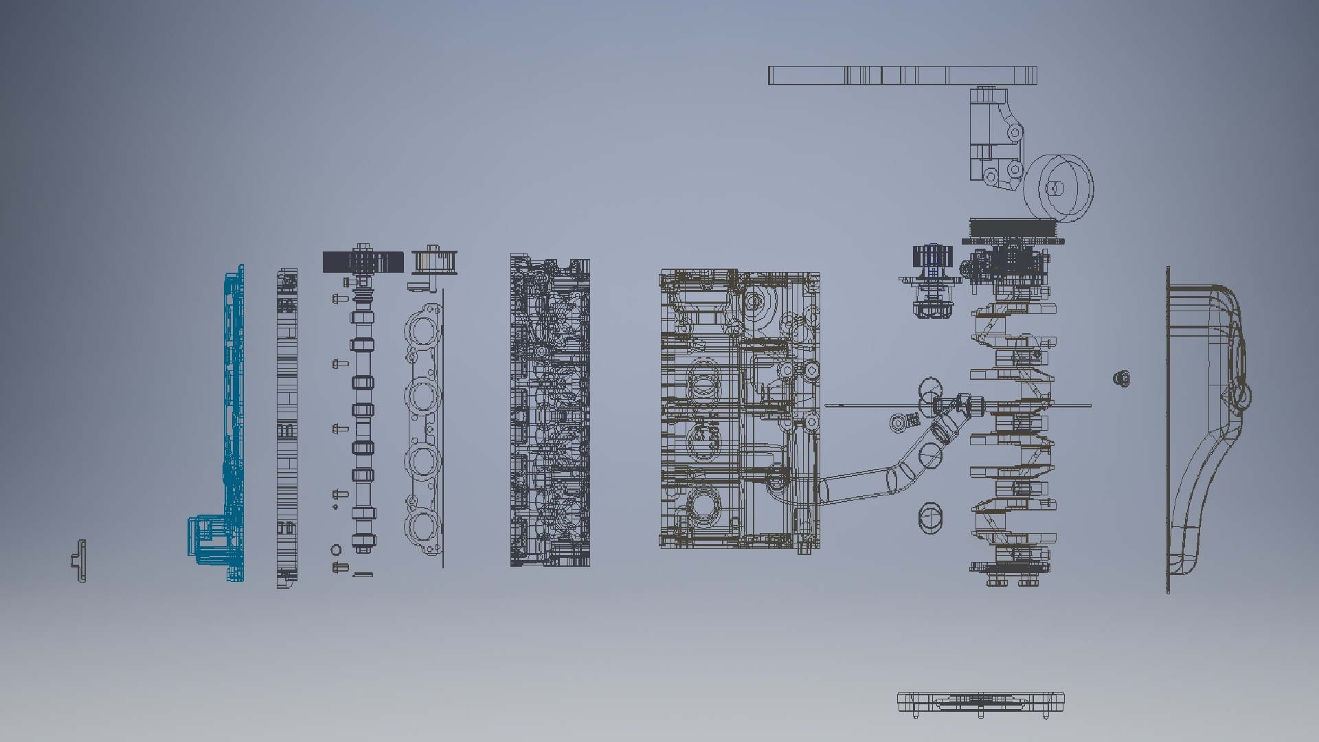 I4 Engine Block And Camshaft 3d Model 3D Model - TurboSquid 2332081