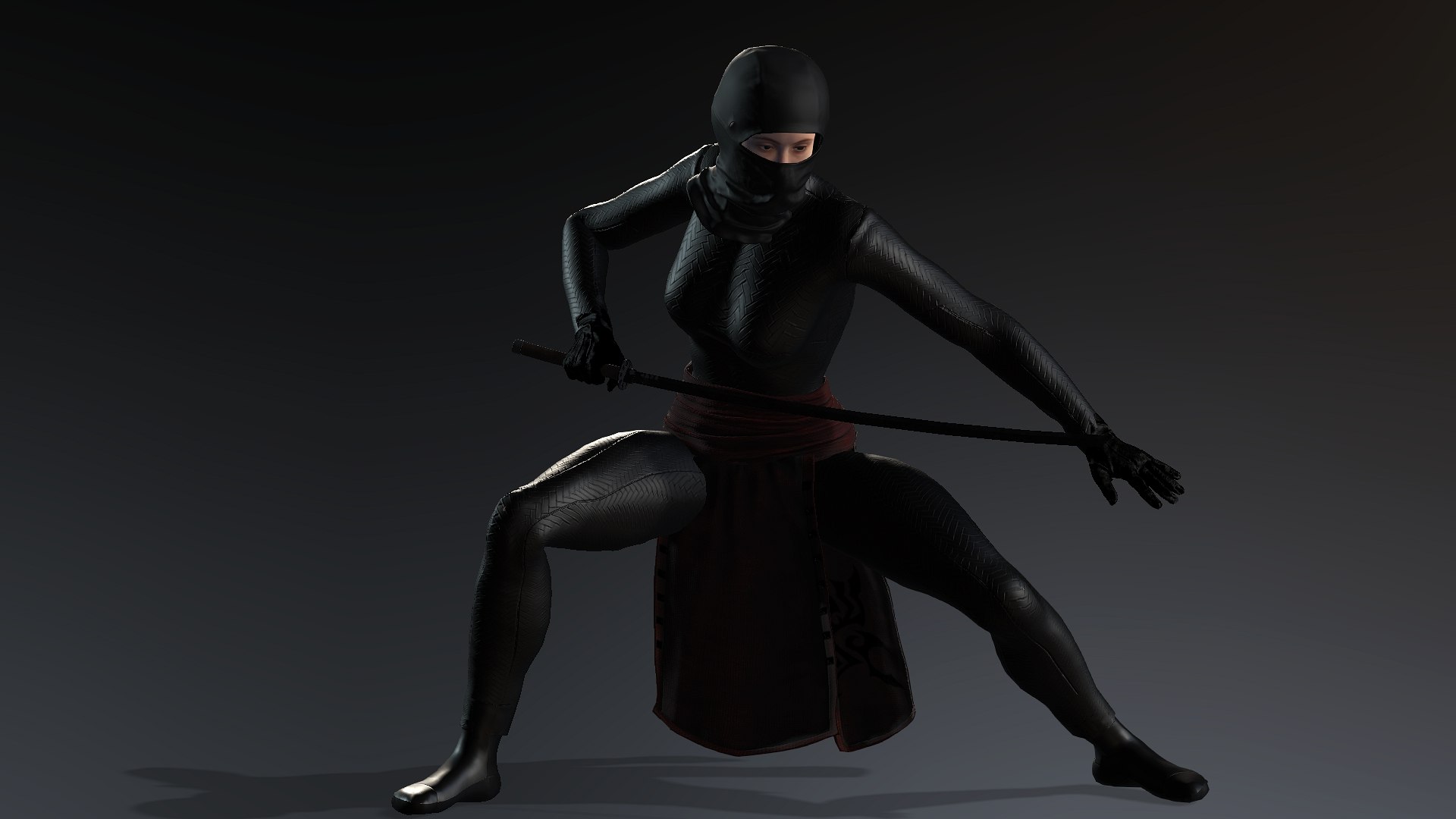3D Female Ninja Warrior - TurboSquid 2382676