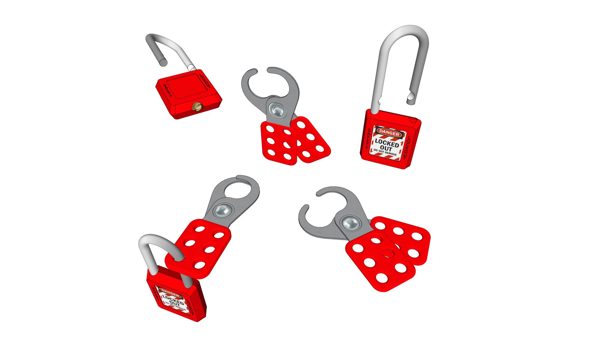 3D Safety Lock And Hasp - TurboSquid 1916439