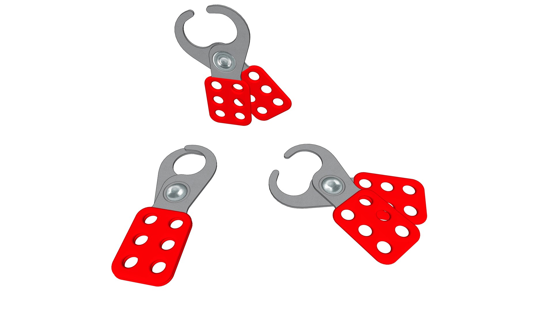 3D Safety Lock And Hasp - TurboSquid 1916439