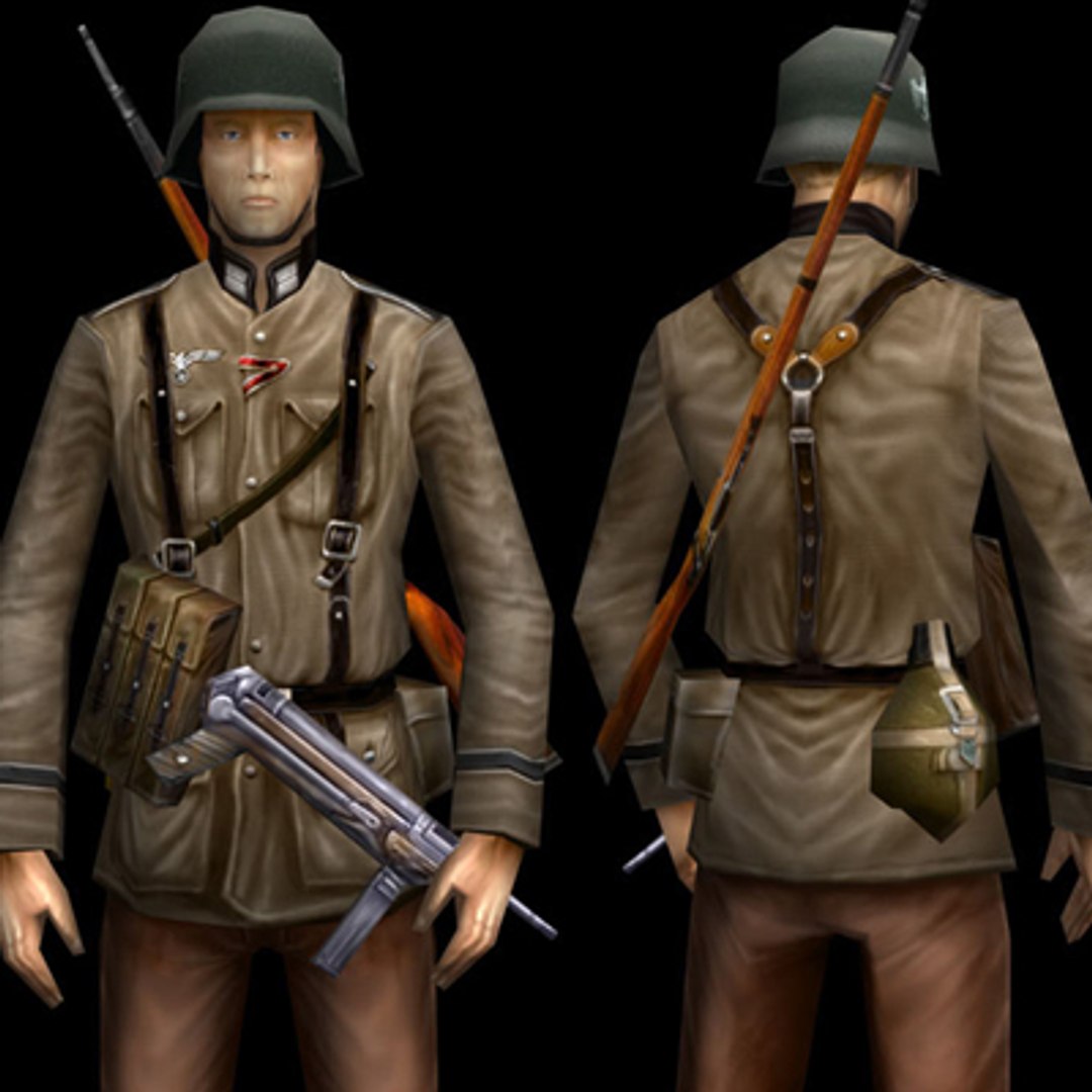 3d Ww2 German Soldier