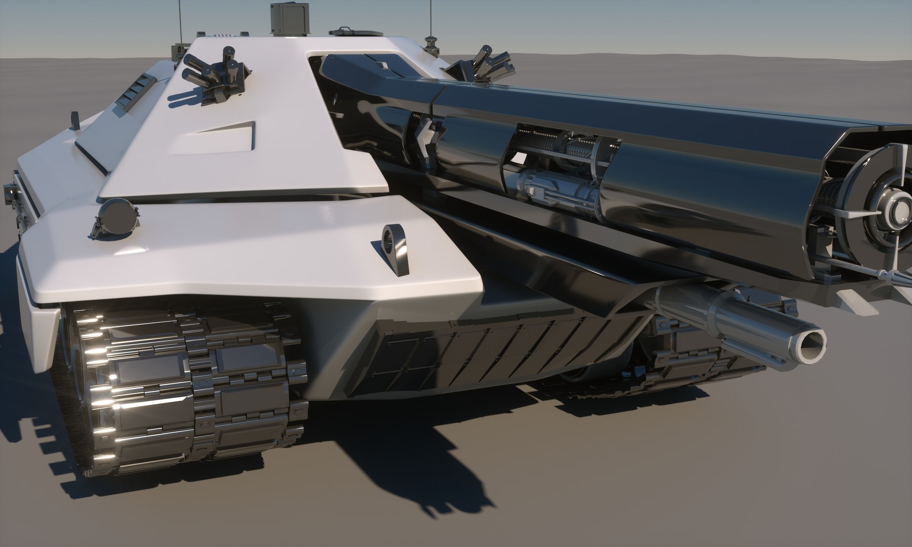 sci-fi tank concept 3d max