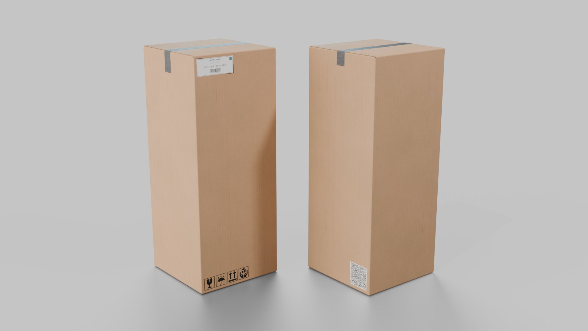 Heavy-Duty Cardboard Box Collection - Rigged And Customizable 3D Model ...