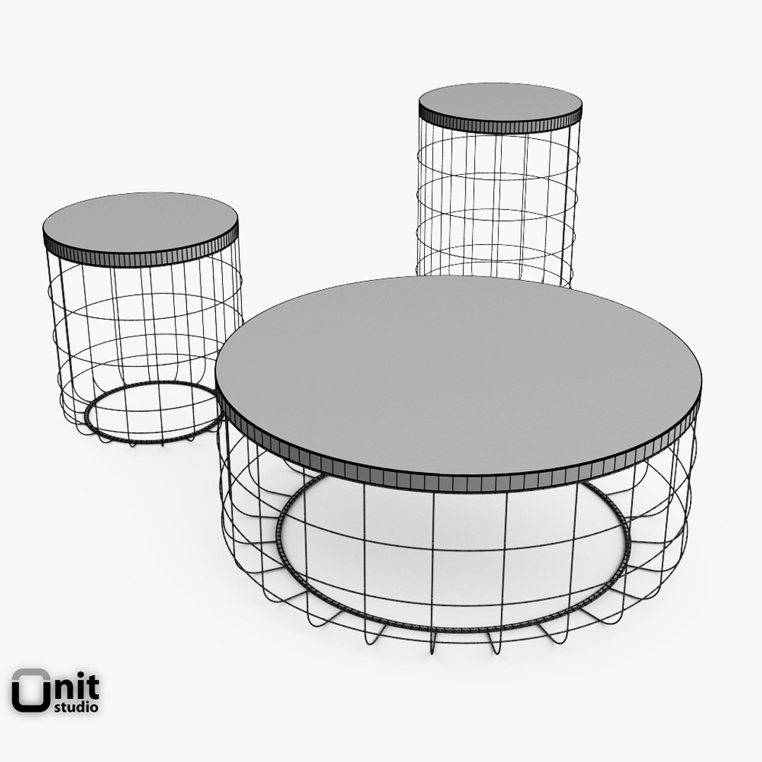 3d Model 3 Table Wire Group