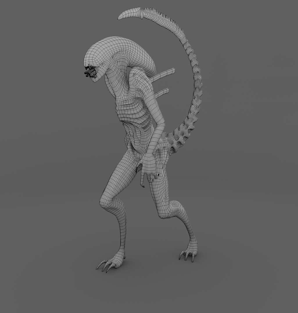 3d model of xenomorph alien creature
