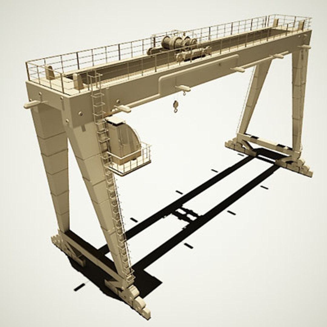 gantry crane 3d max