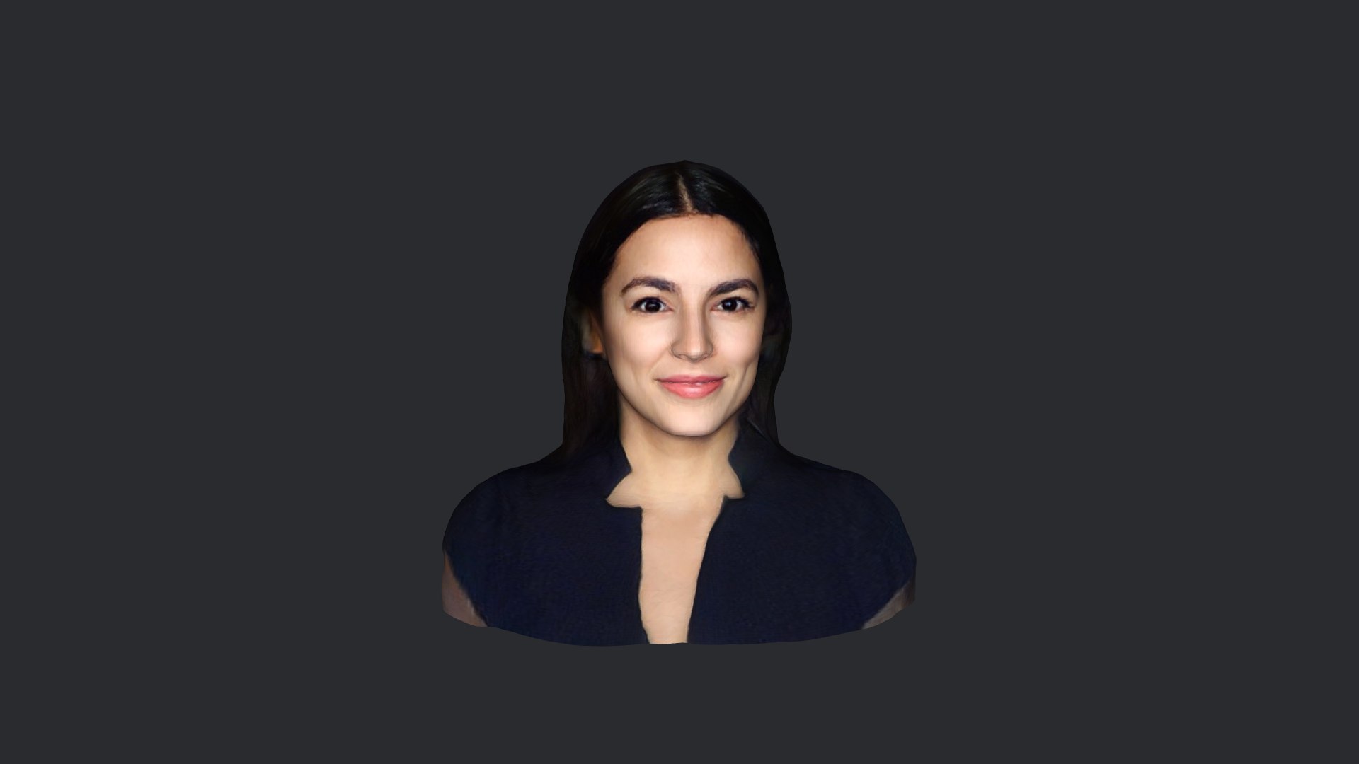 Alexandria Ocasio-Cortez- Realistic Bust Head Ready 3d Model 3D Model ...
