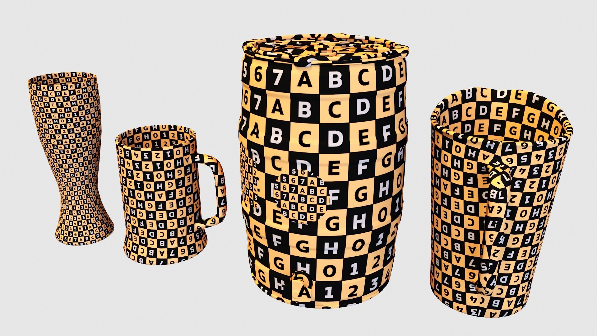 Bartender Tools Set 200 Beer Coasters 3D Model - TurboSquid 2244320