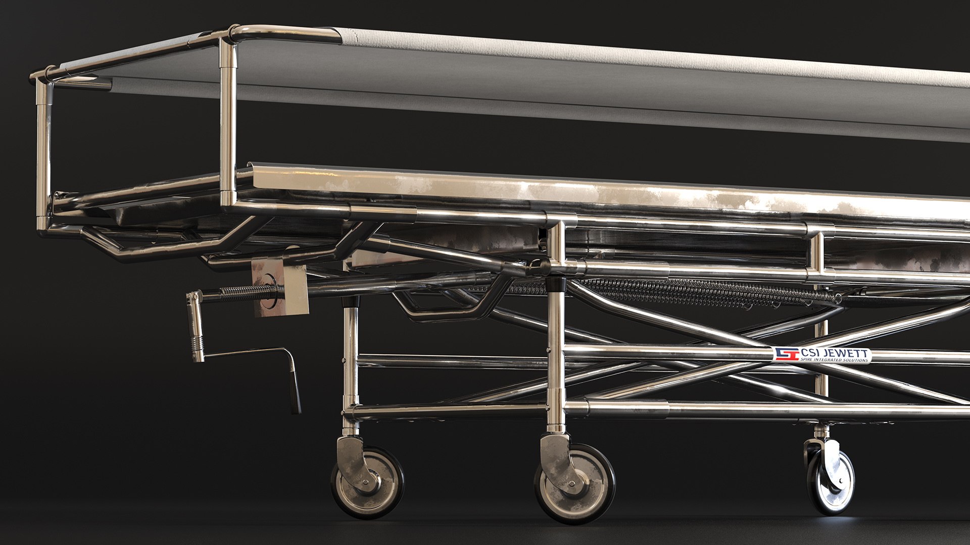 3D model Covered Morgue Gurney CSI Jevett Rigged - TurboSquid 2015856