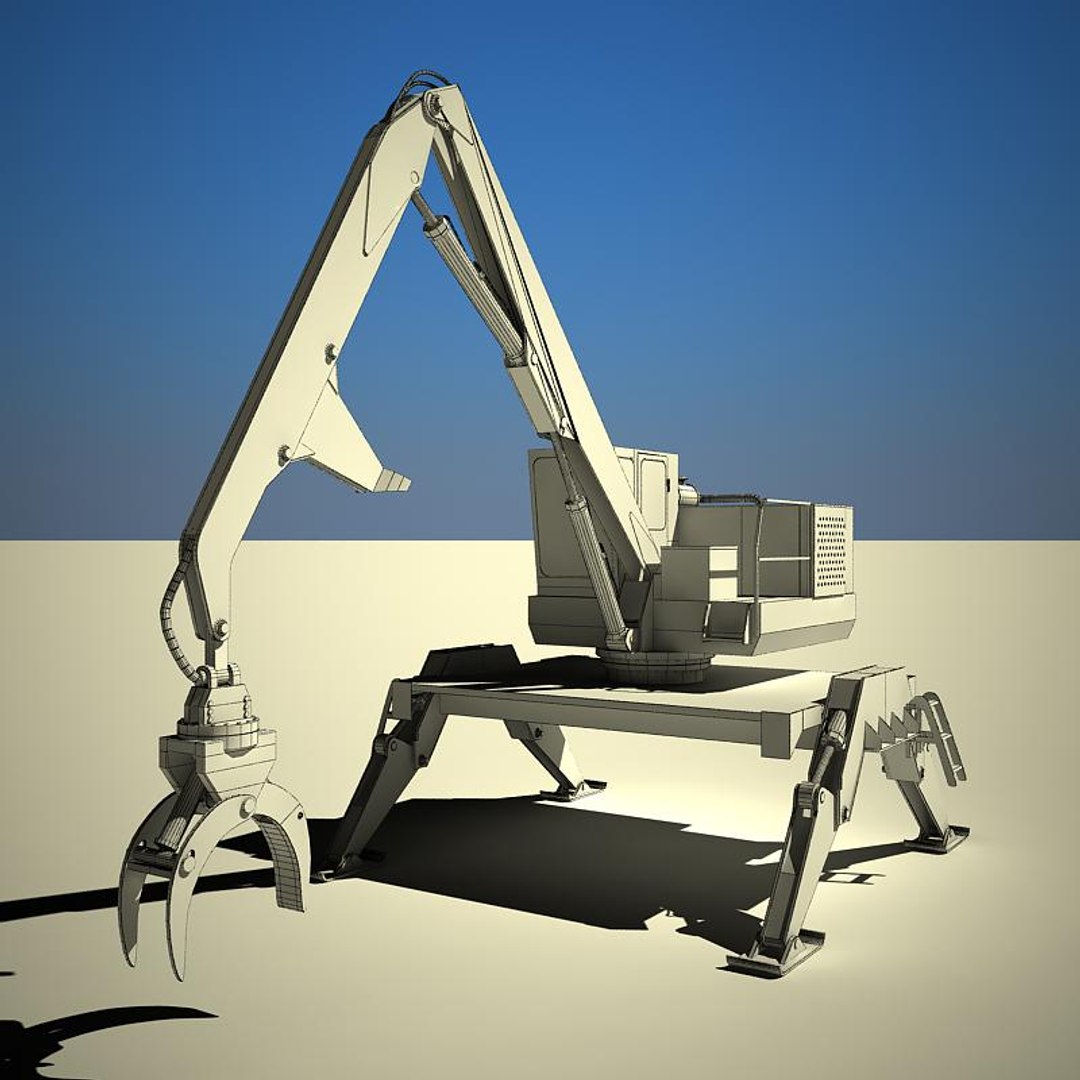 Knuckleboom Loader Industrial Vehicles 3d Max