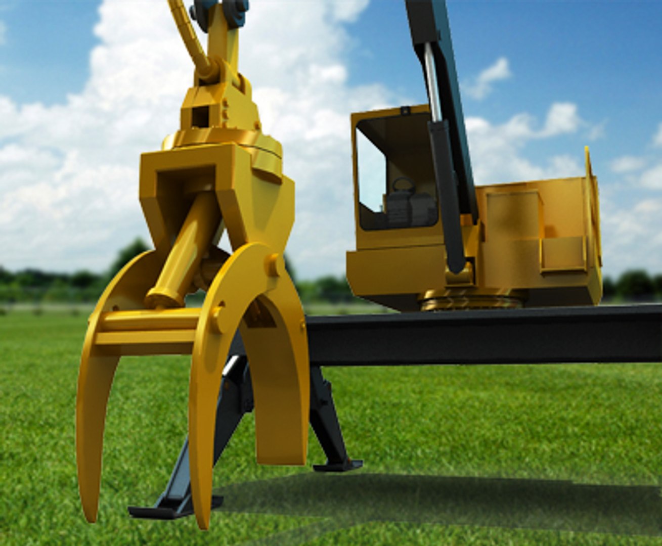 Knuckleboom Loader Industrial Vehicles 3d Max