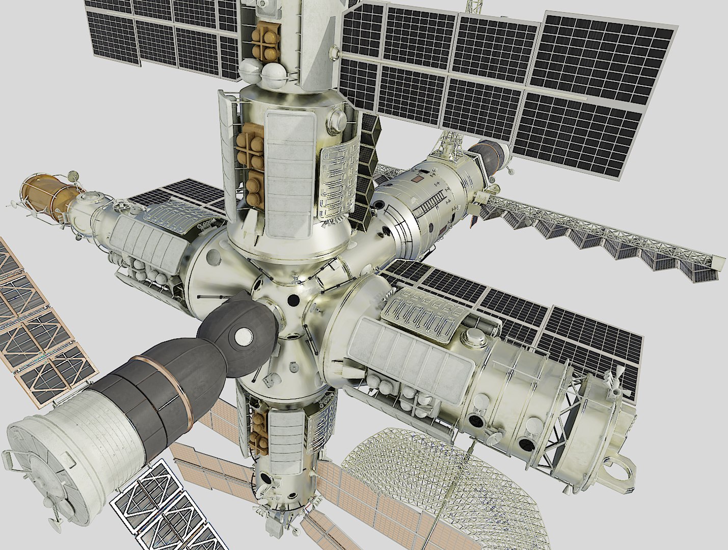 3D Model Mir Space Station - TurboSquid 1368605