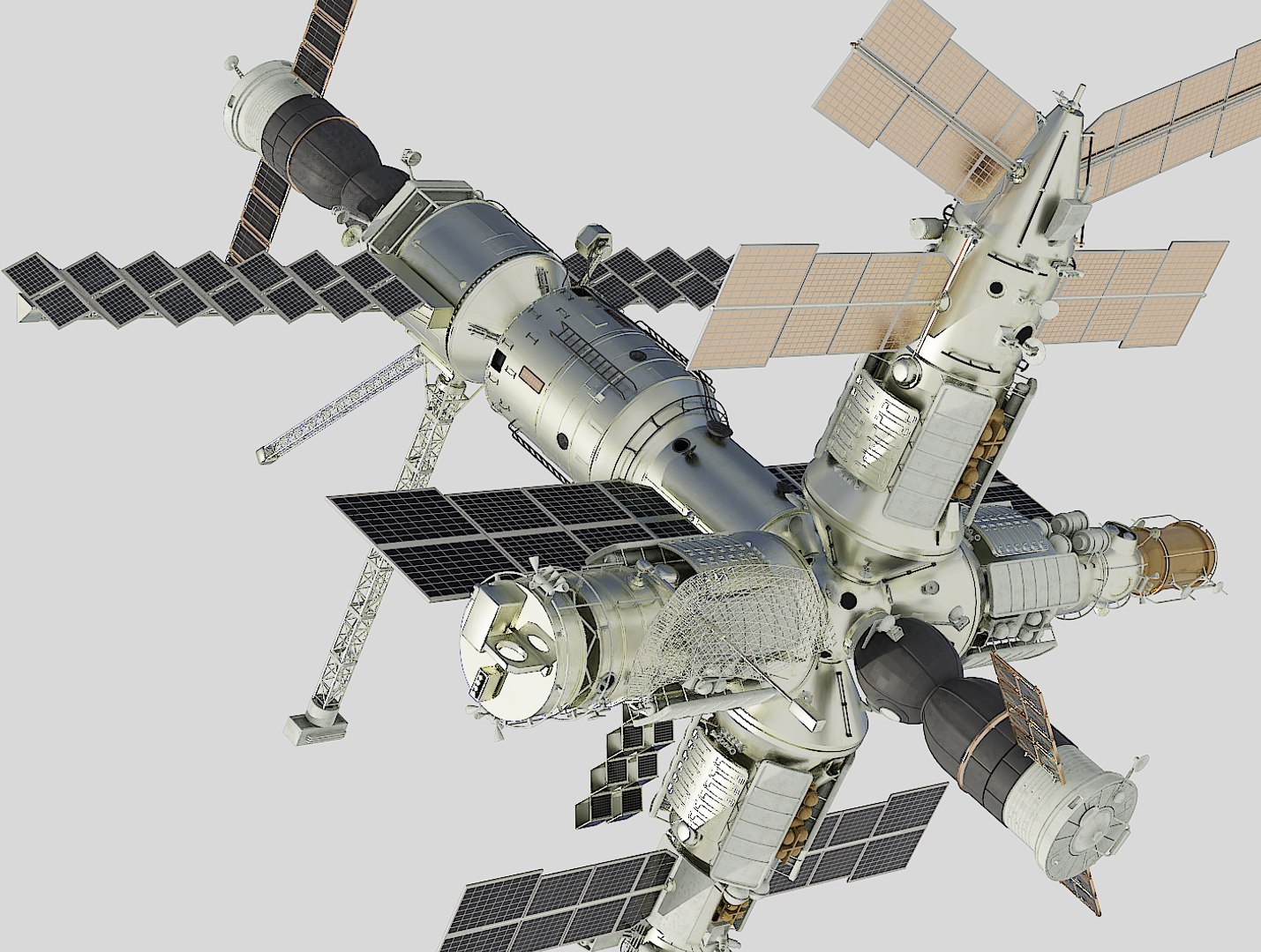 3D Model Mir Space Station - TurboSquid 1368605