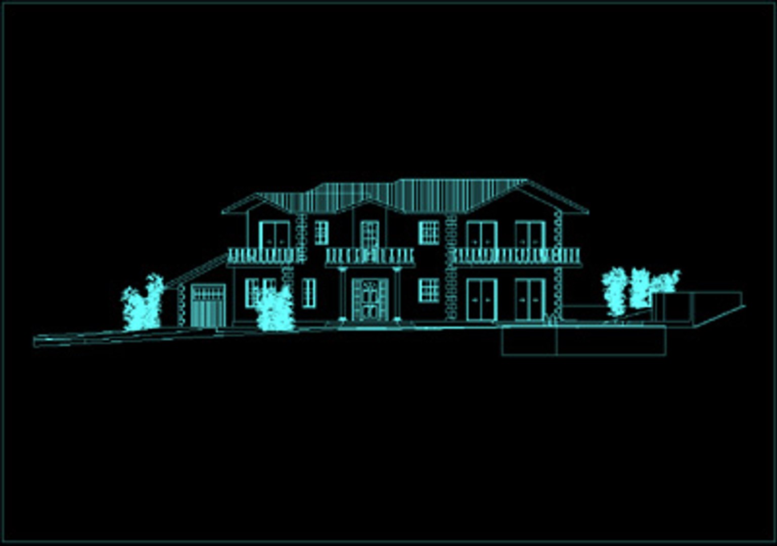 House Architecture 3d Dwg