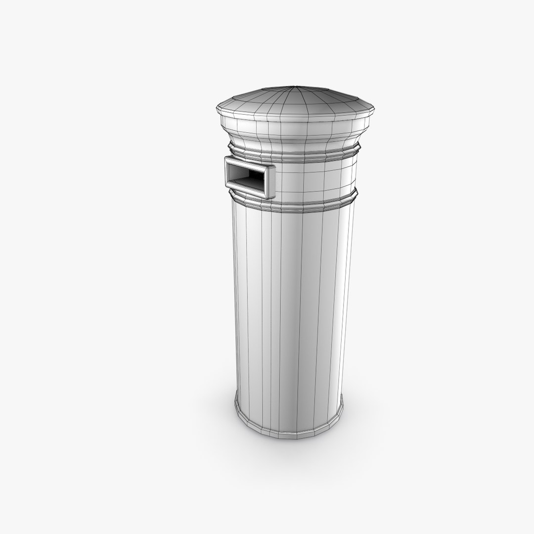 Old Post Box 3d Fbx
