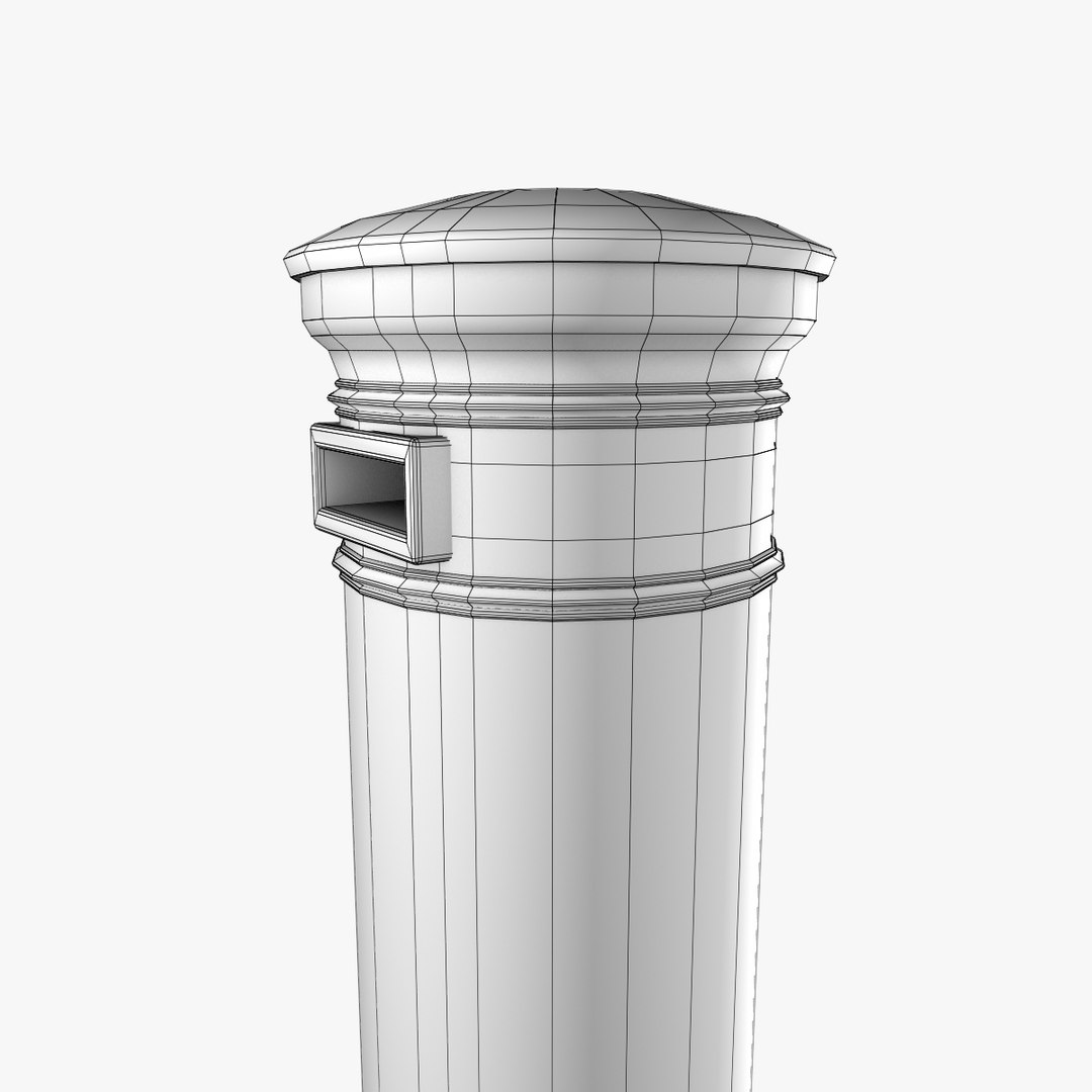 Old Post Box 3d Fbx