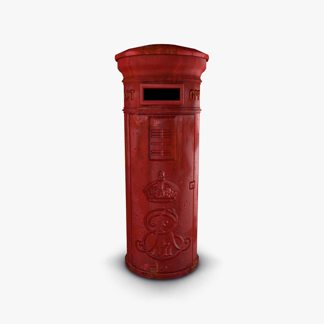 Old Post Box 3d Fbx
