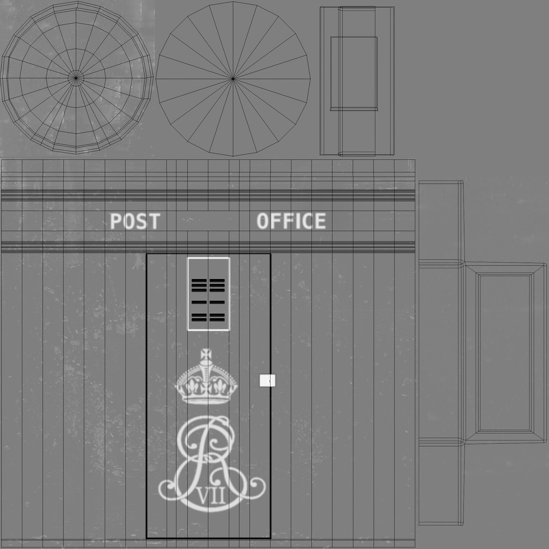 Old Post Box 3d Fbx