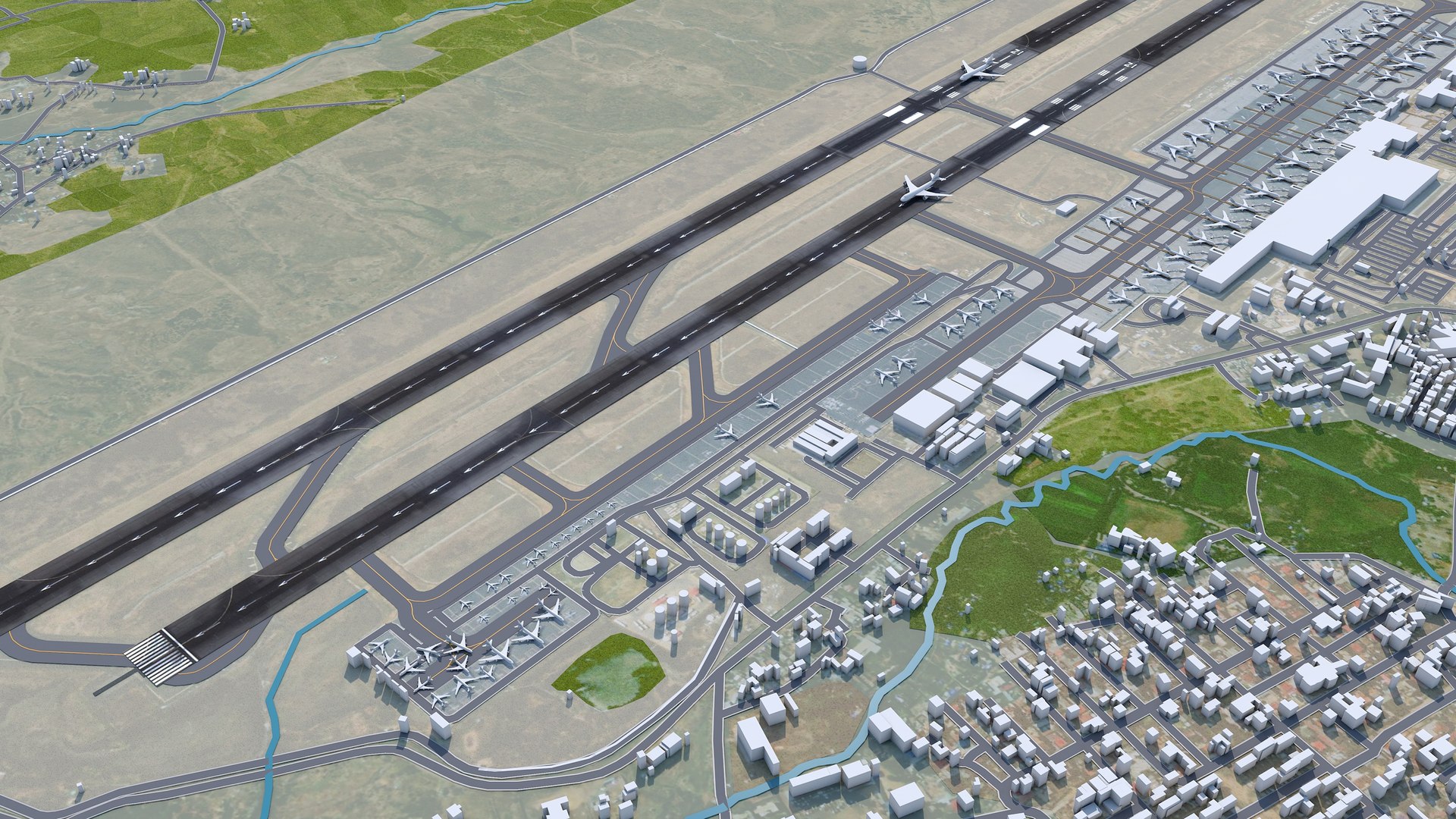 Addis Ababa Bole Airport 3D Model - TurboSquid 2004848