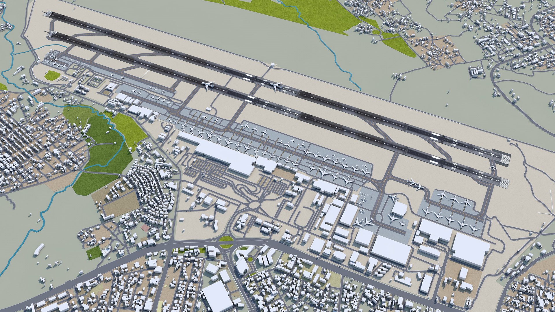 Addis Ababa Bole Airport 3D Model - TurboSquid 2004848