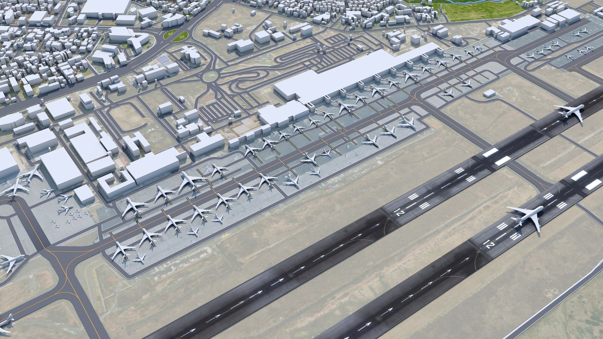 Addis Ababa Bole Airport 3D Model - TurboSquid 2004848