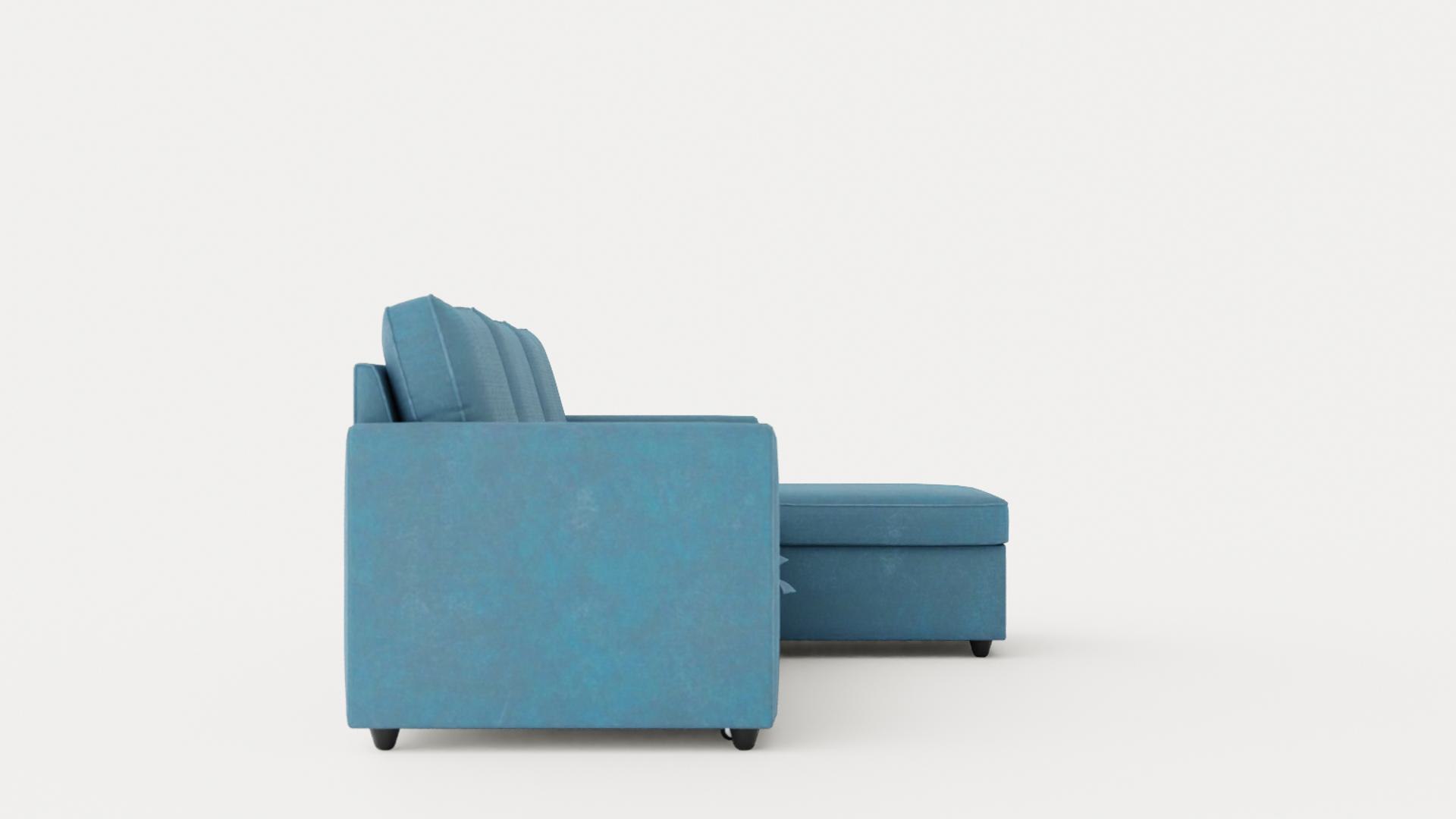 3D Garland Reversible Divan Bed Sofa Velvet Petrol Model - TurboSquid 2232155