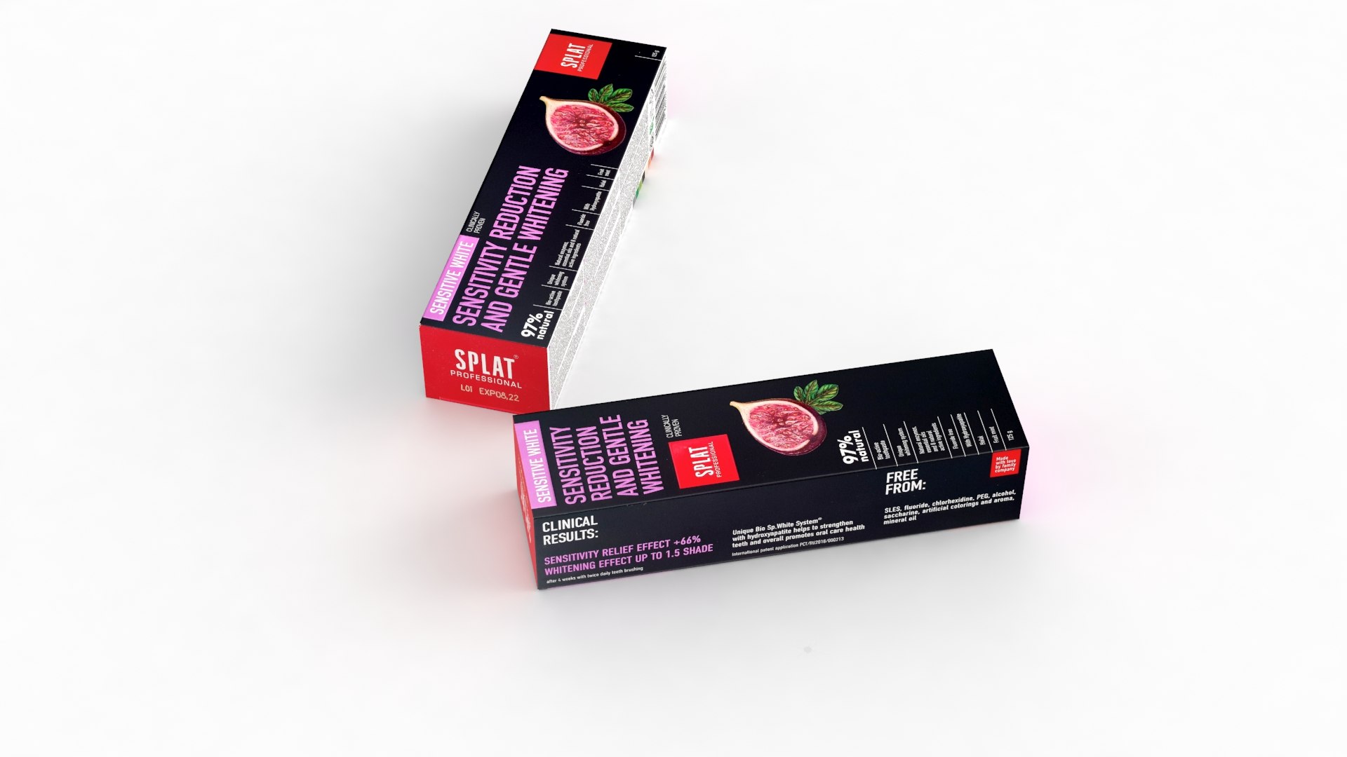 Splat Professional Sensitive White Toothpaste Box 125g 2021 3D Model ...