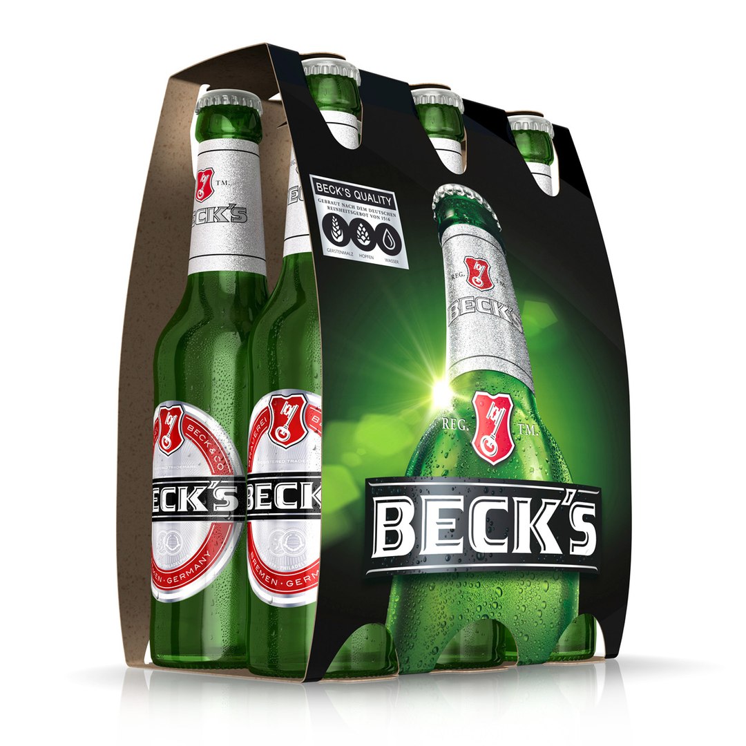 3d Modeled Pack Becks Beer Model
