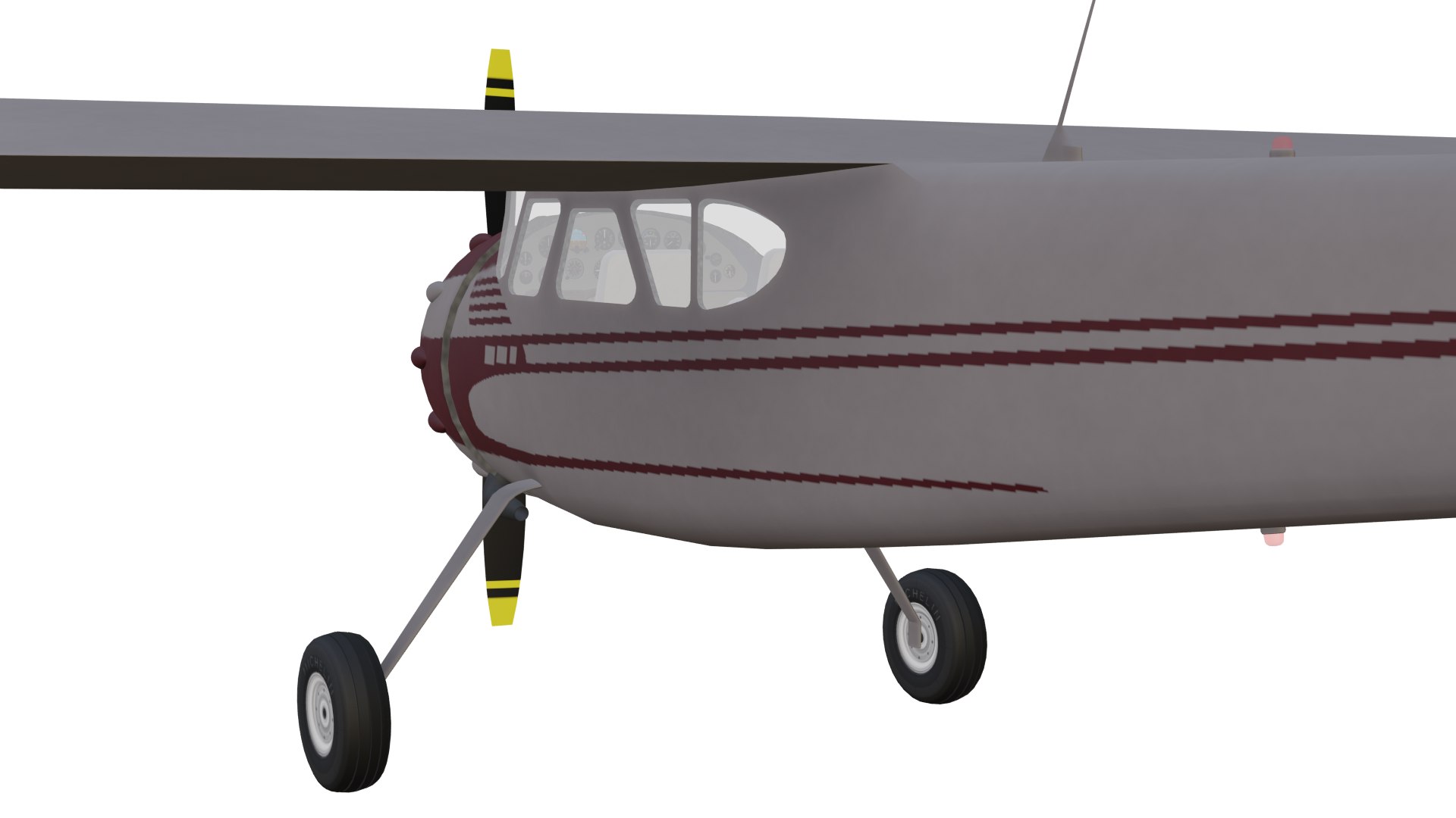 Cessna 195 Businessliner Wheels Version 3D Model - TurboSquid 2348369