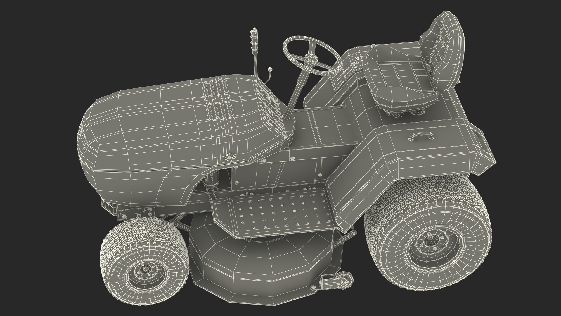 Snapper Lawn Tractor Rigged for Cinema 4D 3D model - TurboSquid 2160944