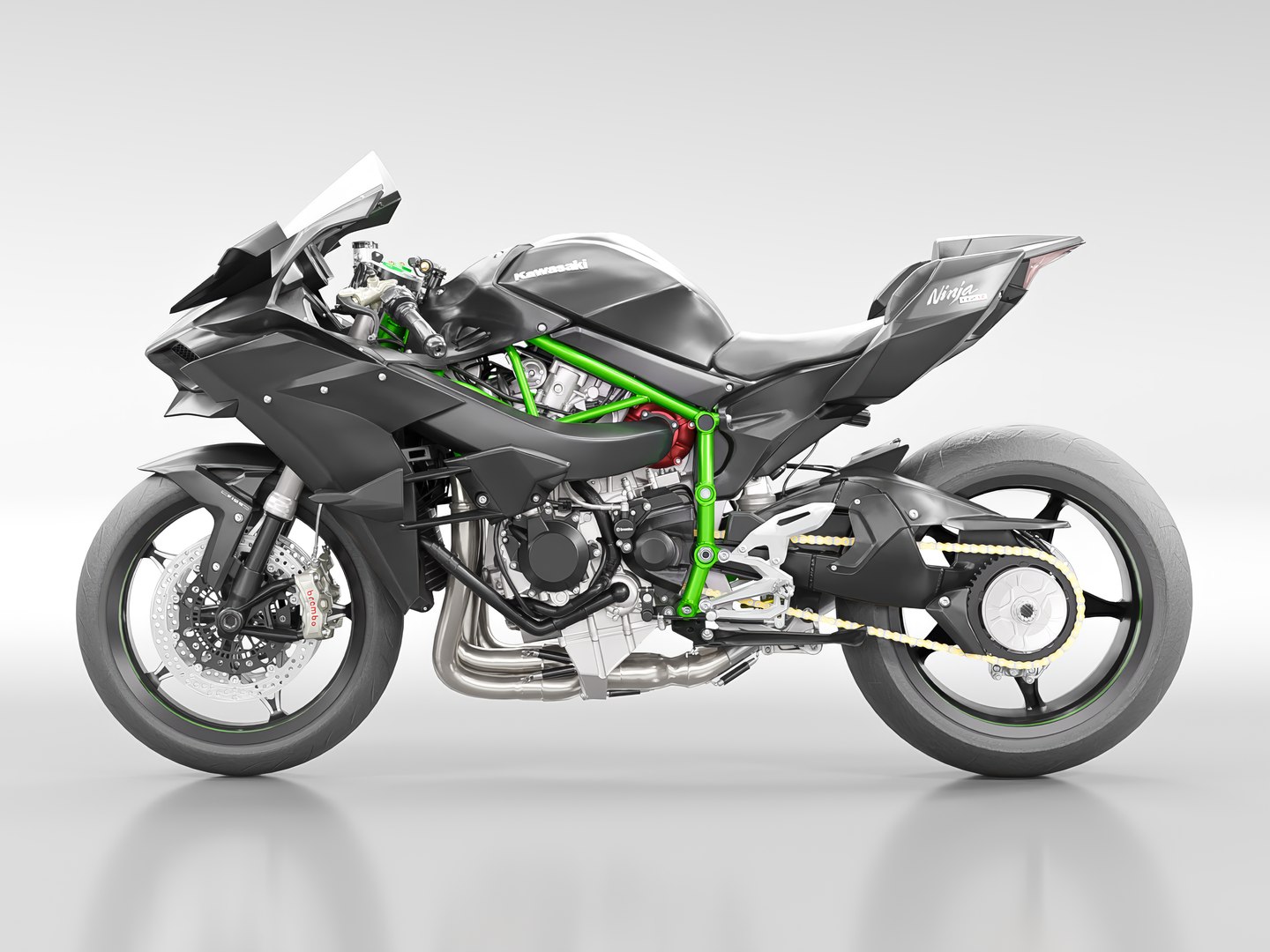 3D Model KAWASAKI NINJA H2R 2021 - TurboSquid 2383645