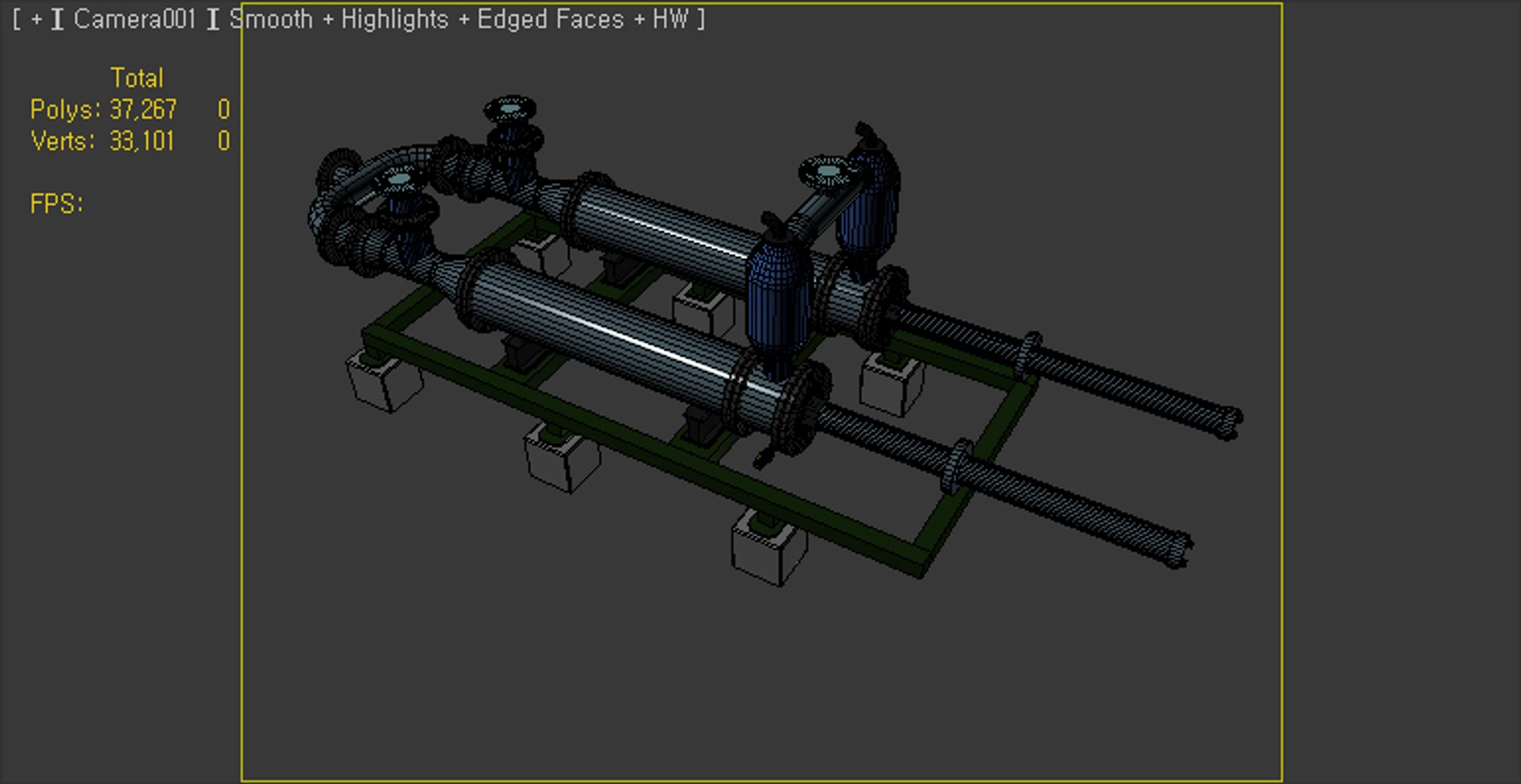 3d model piston pump