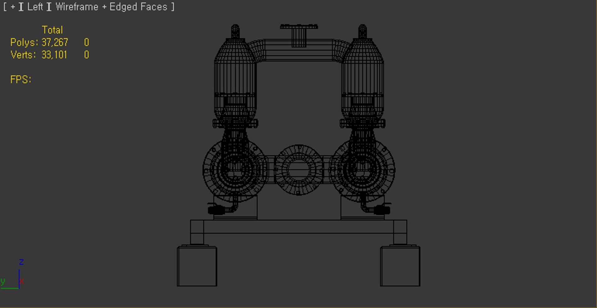 3d model piston pump