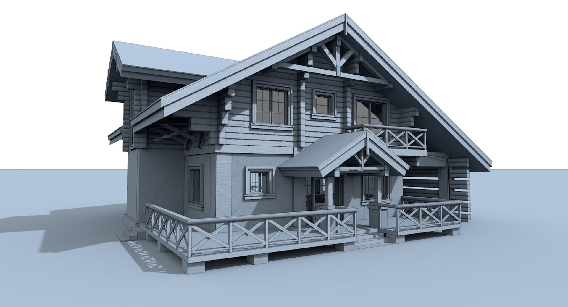 House Chalet Model - TurboSquid 1330561