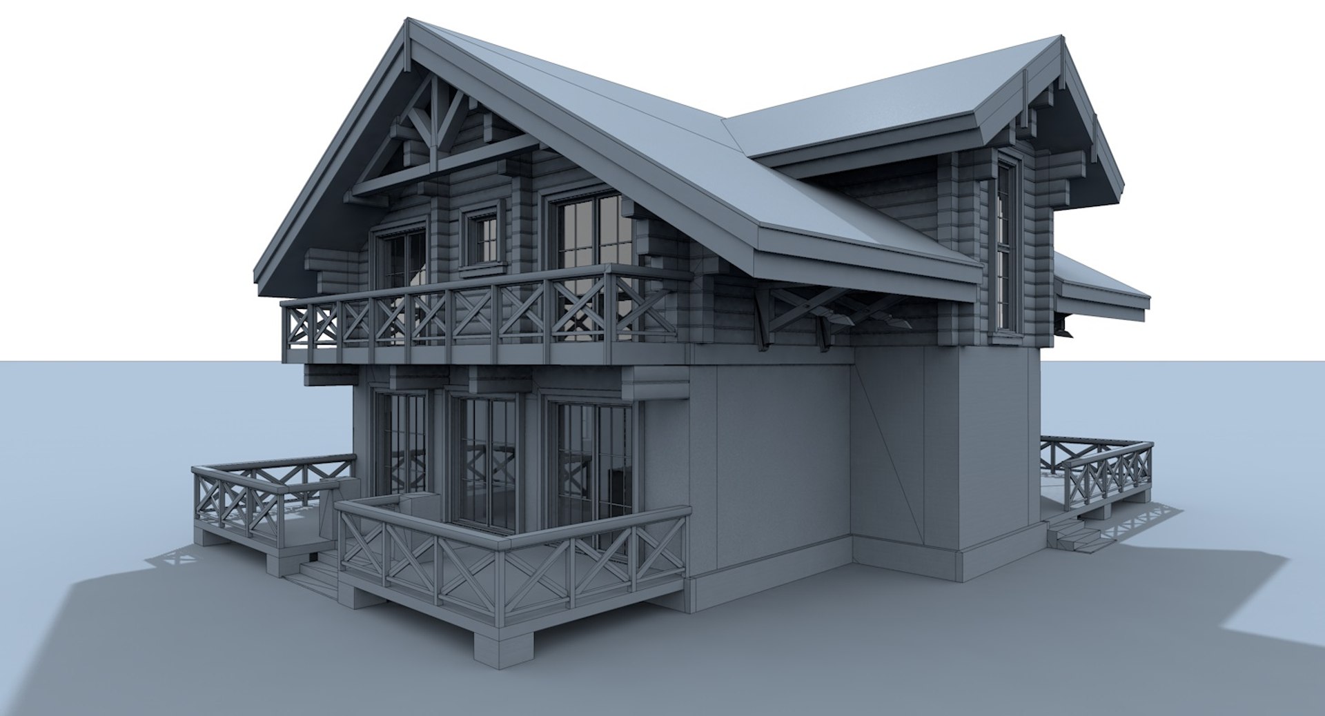 House Chalet Model - TurboSquid 1330561