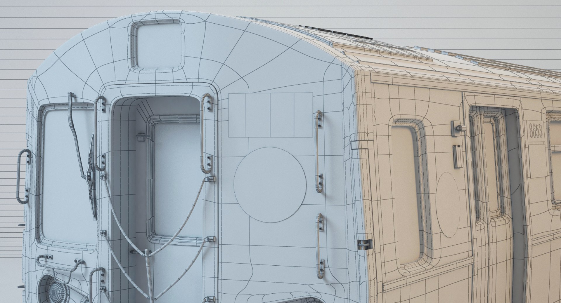 3d new york r160 subway train