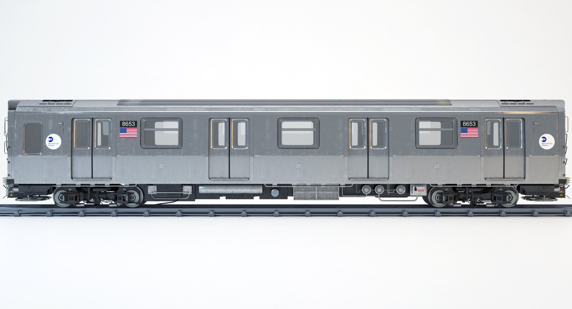 3d New York R160 Subway Train