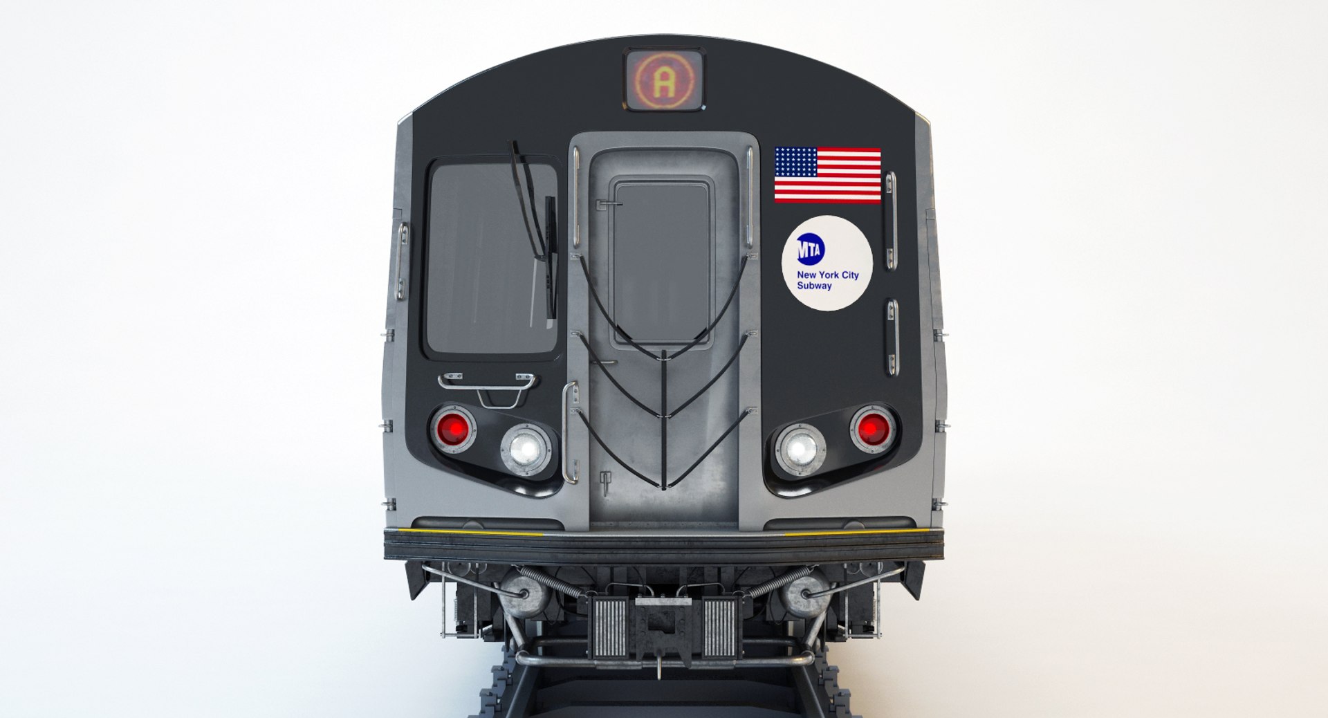 3d new york r160 subway train