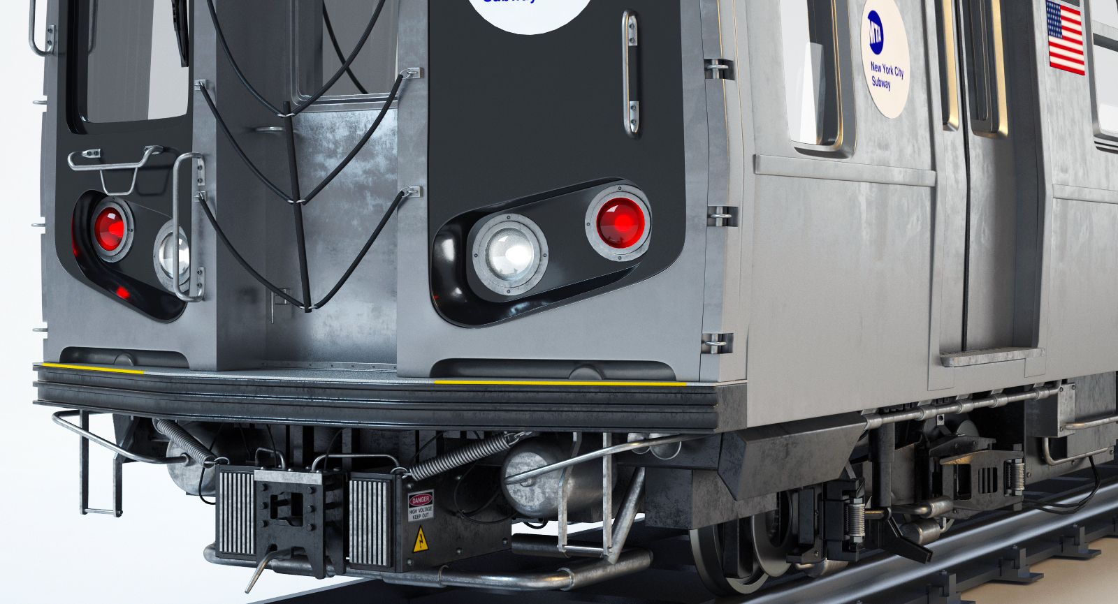 3d new york r160 subway train