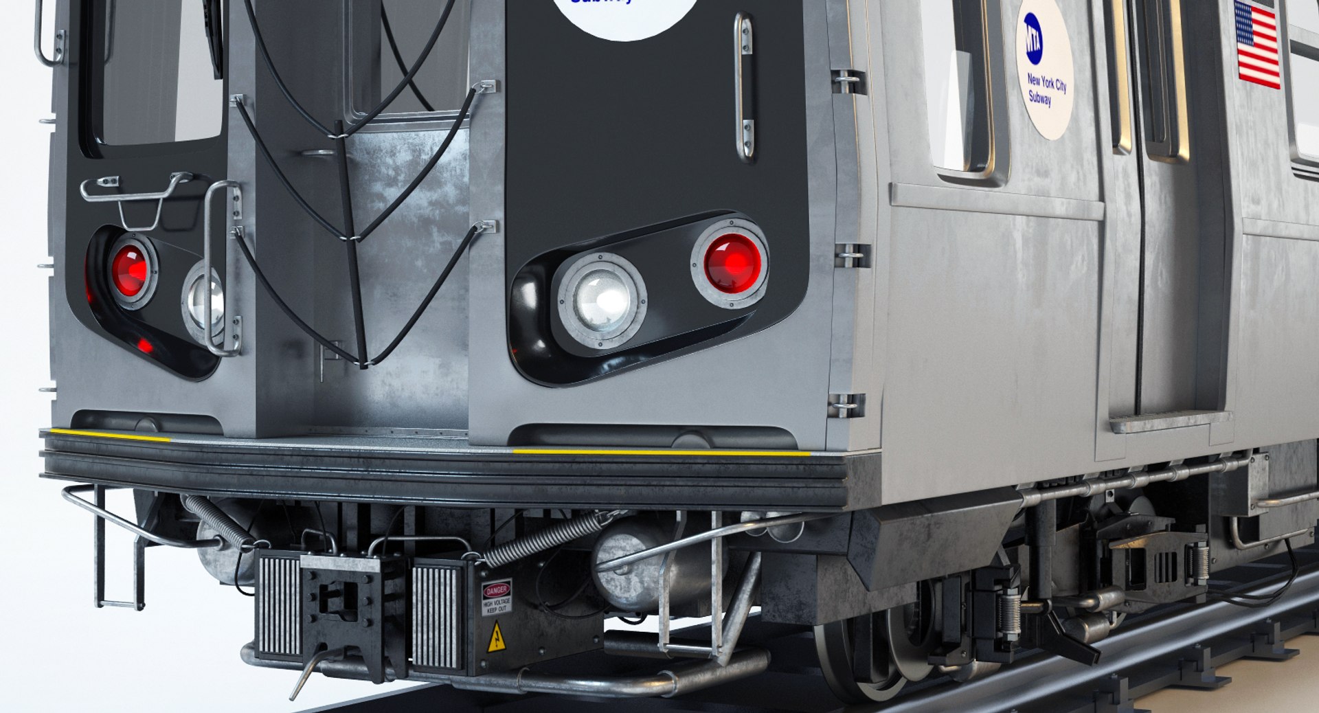 3d new york r160 subway train