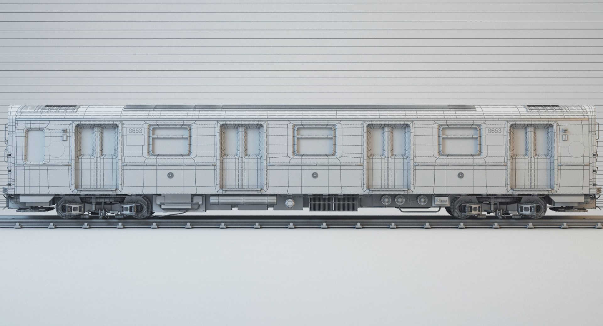 3d New York R160 Subway Train