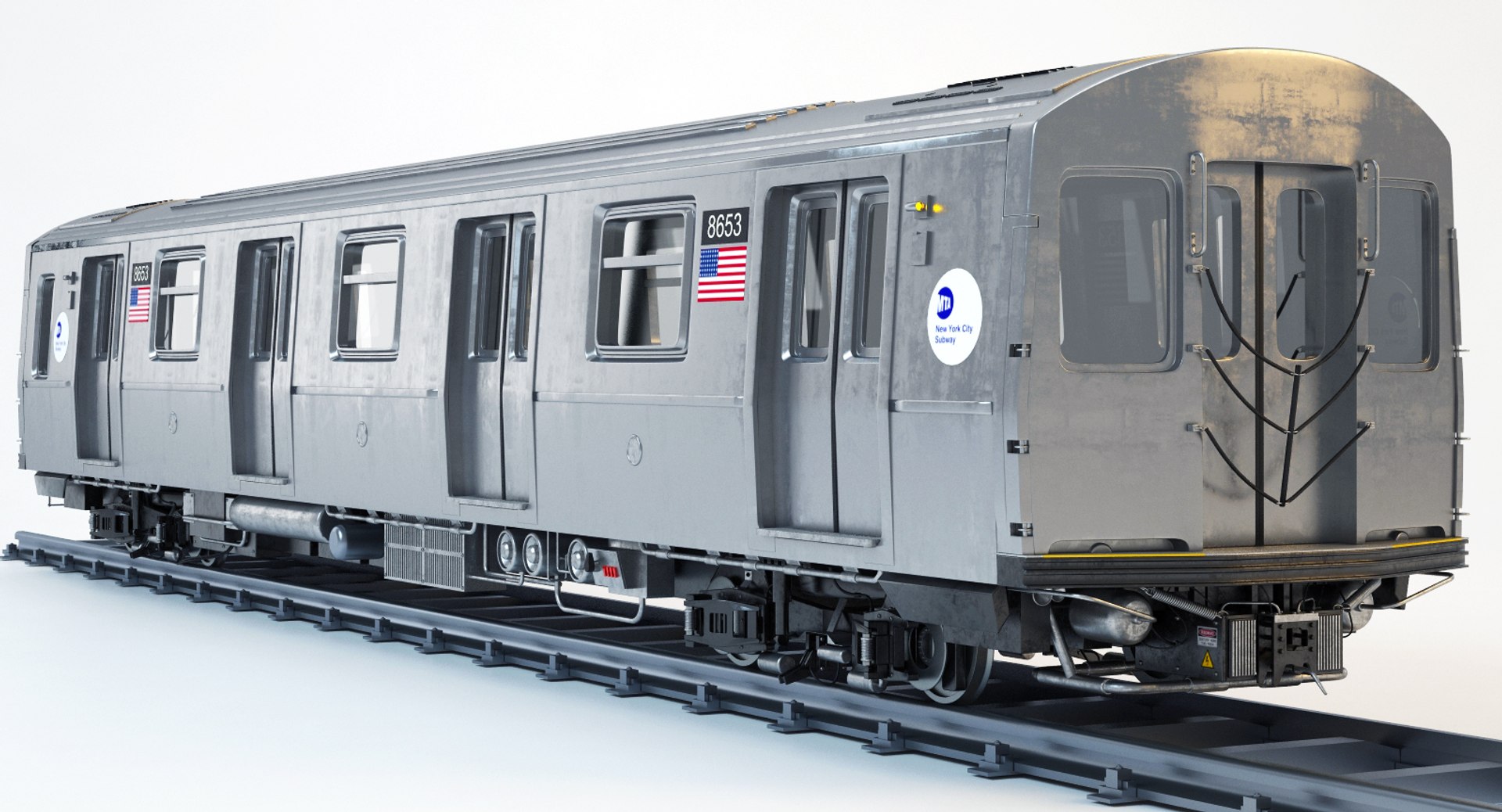 3d New York R160 Subway Train