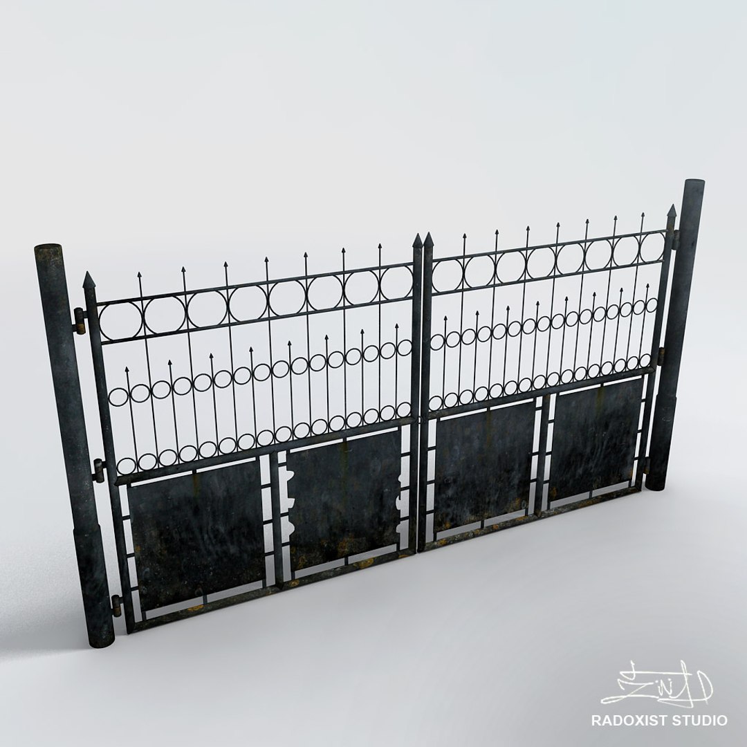 3d Model Old Metal Gate