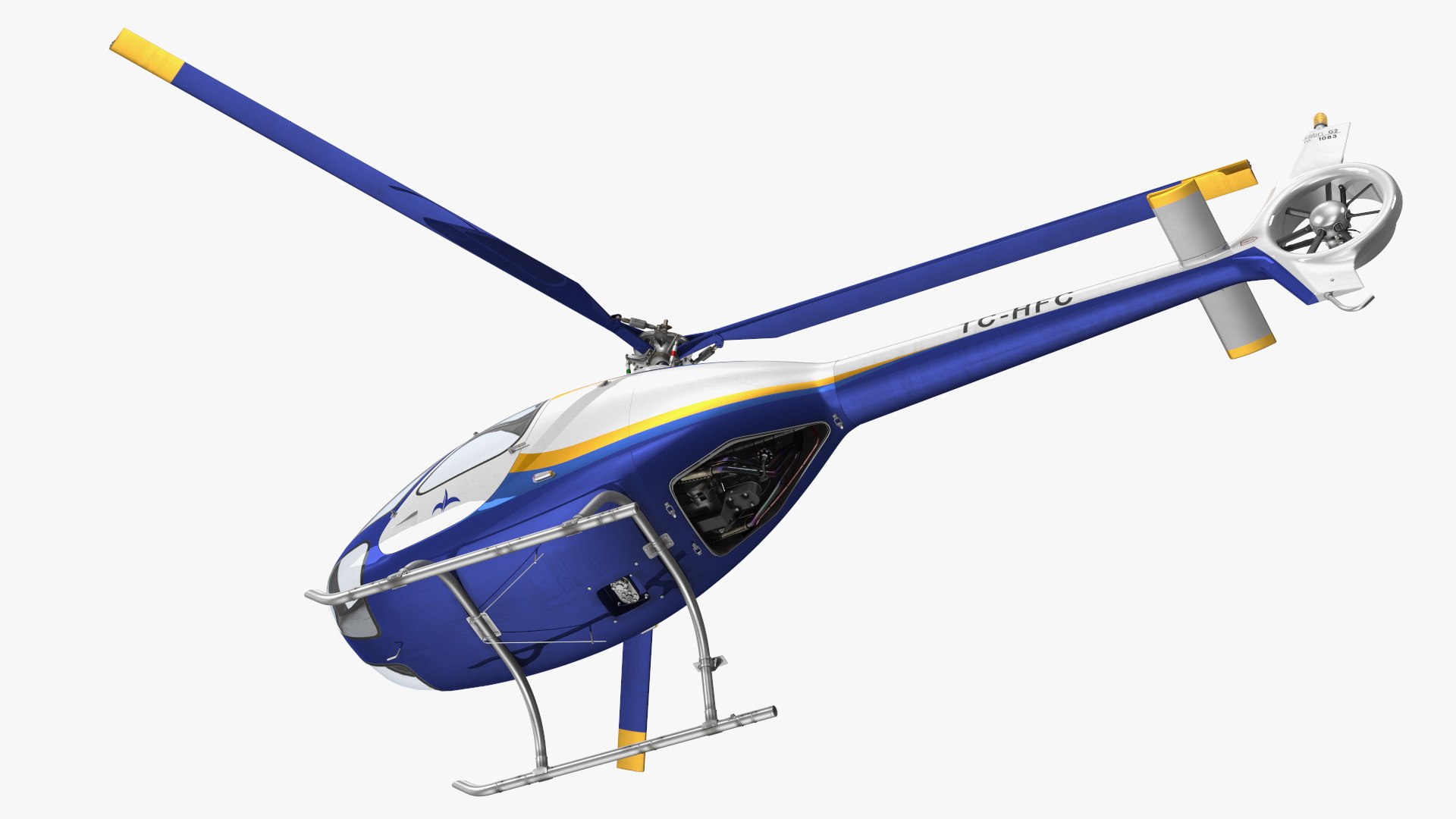 3d training helicopter guimbal cabri model